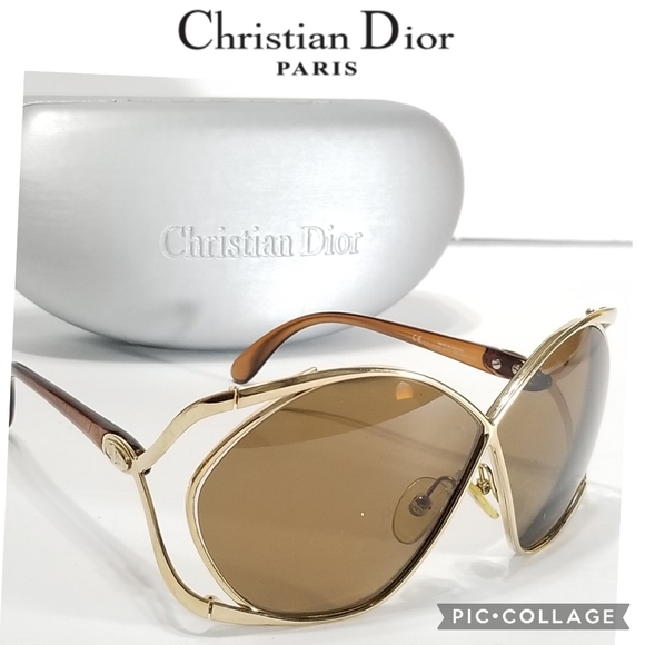Dior | Accessories | Stunning Vintage Dior 256 Butterfly Gold Brown ...
